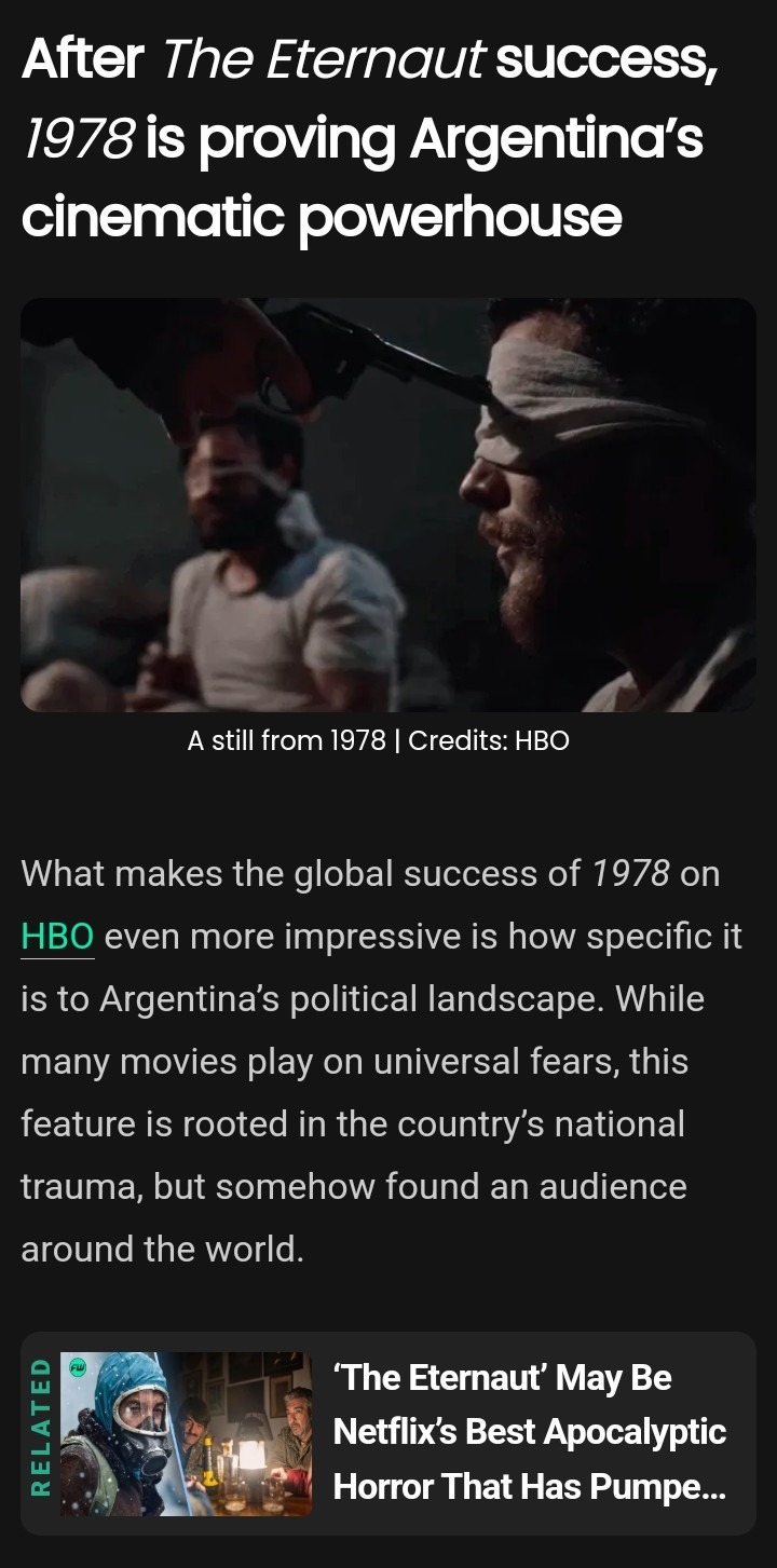 «1978» ¡La segunda película más vista en Latinoamérica y tercera a nivel mundial en HBO MAX ...
